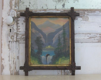 Antique Waterfall Painting - Etsy