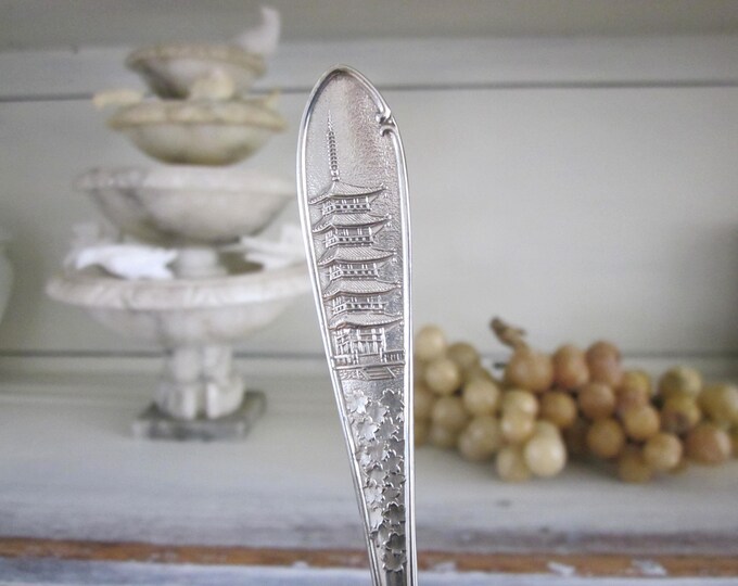 Vintage Silver Plate Flatware, Japanese PAGODA Design, 4 Piece Service ...