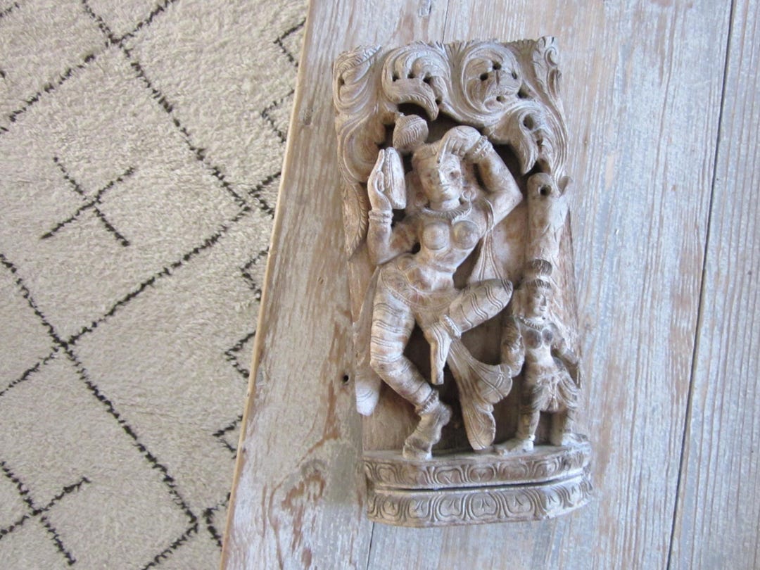 Vintage Wood Carved Hindu Deity Shiva Wall Plaque, Hand Carved Hindu ...