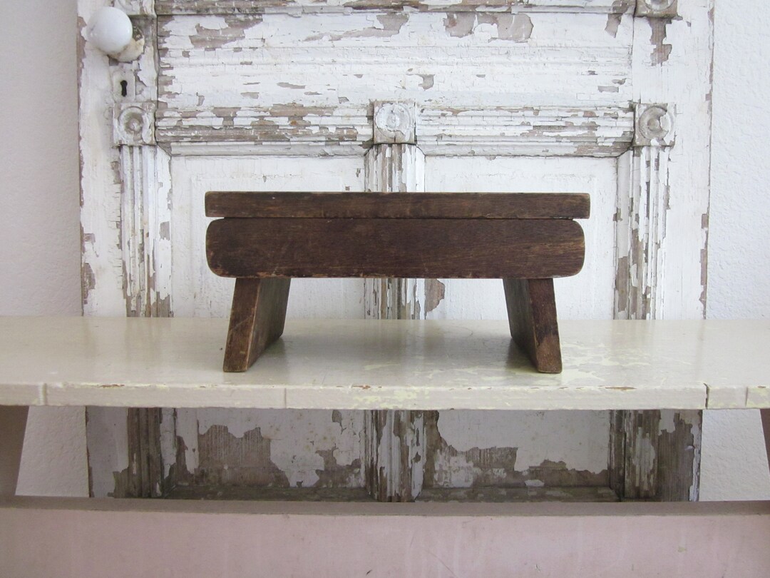 Primitive Wood Stool, Bench, Rustic Farmhouse Stool, Hand Made, Rustic ...