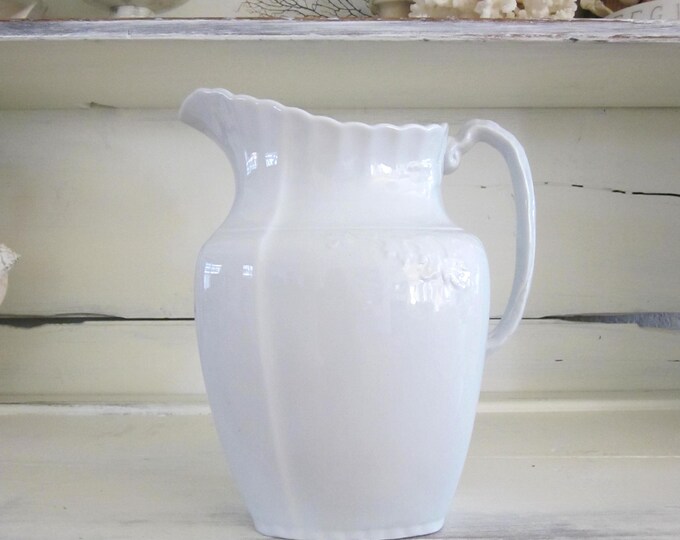Gorgeous Large Antique Ironstone Pitcher, W.H. Grindley & Co, England ...