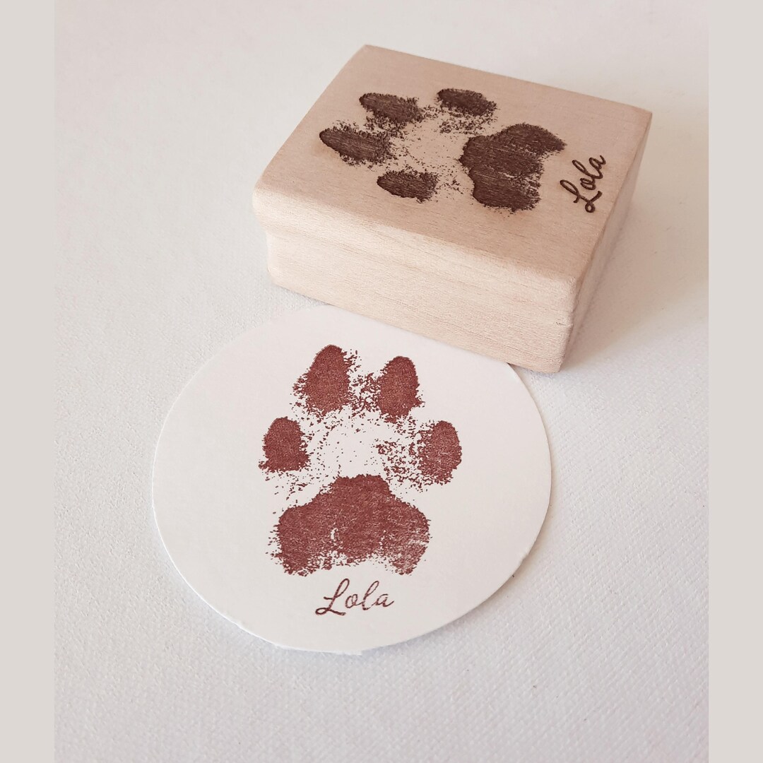 Actual Dog Paw Print Stamp Custom Dog's Paw Print Stamp Dog Mom Gift ...