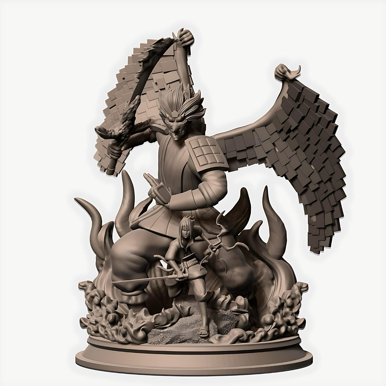 Armored Spirit Guardian STL | Giant Energy Warrior 3D Print File ...