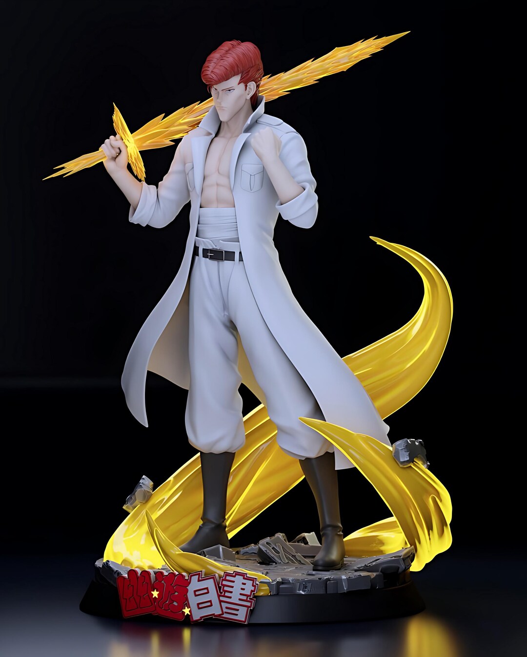 Spirit Blade Brawler Statue | Anime Street Fighter Diorama | Energy ...