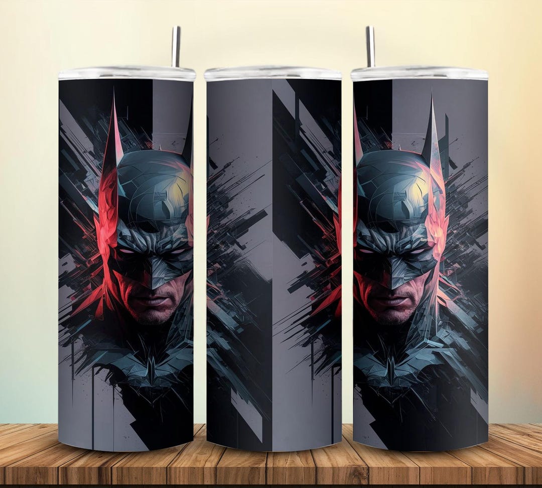 Batman 20oz Skinny Tumbler Wrap PNG | Superhero Crossover Sublimation ...