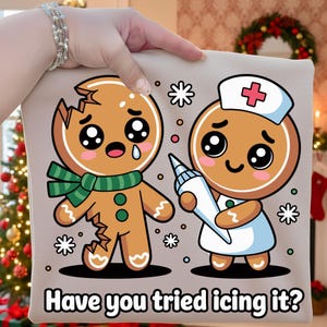 Gingerbread Nurse PNG SVG, Funny Christmas Cookie Design, Cute Holiday ...
