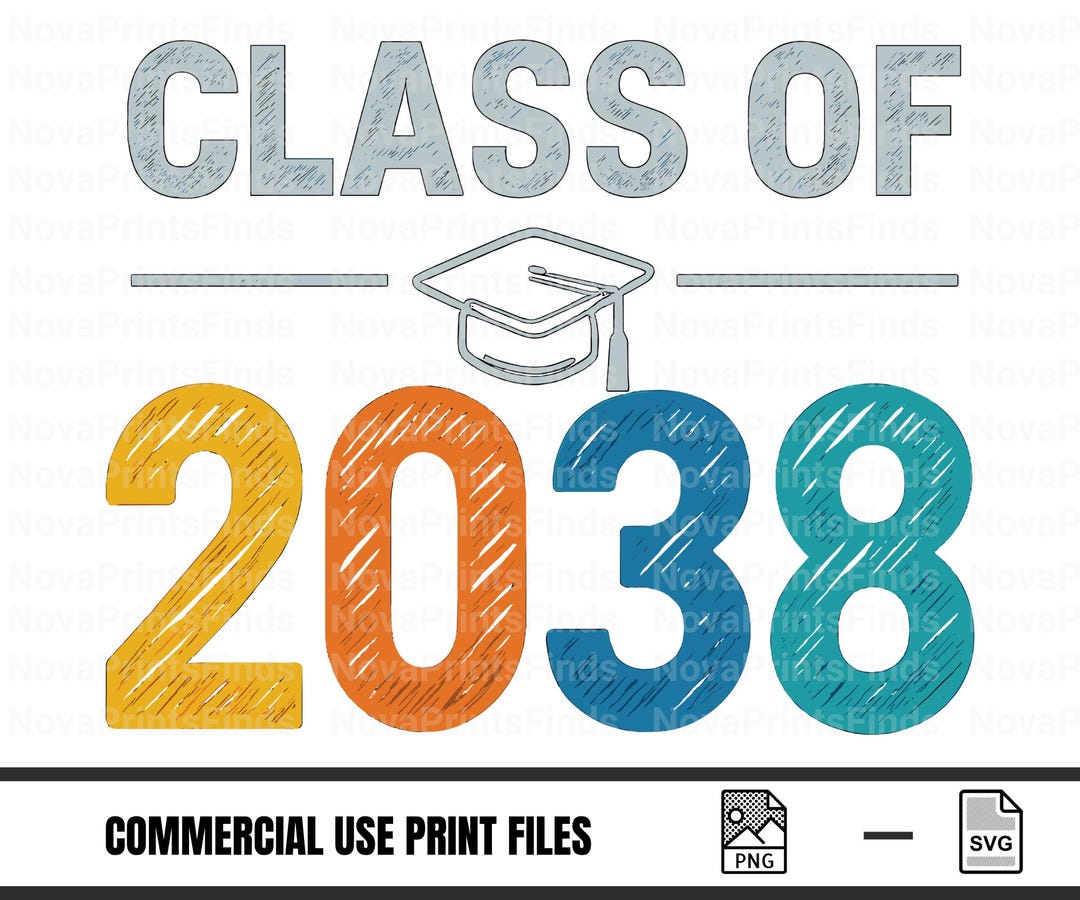 Class of 2038 Graduation SVG: Kindergarten Graduate Shirt Design - Etsy