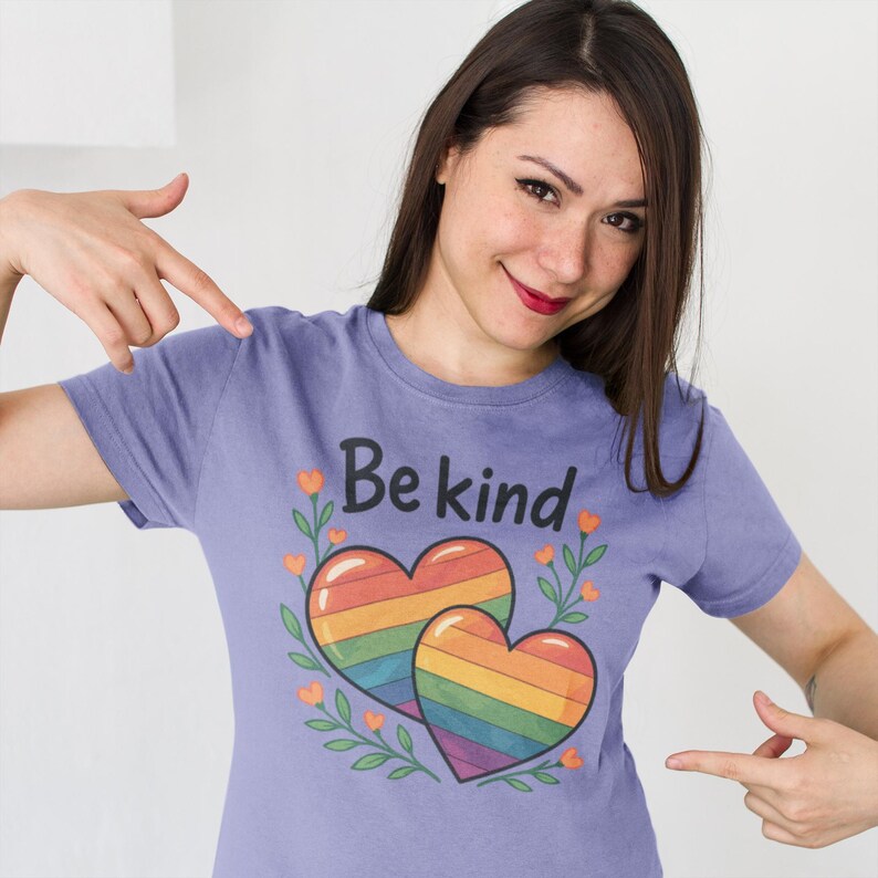 Rainbow Heart Pride SVG Be Kind PNG LGBTQ Clipart Sublimation Files ...