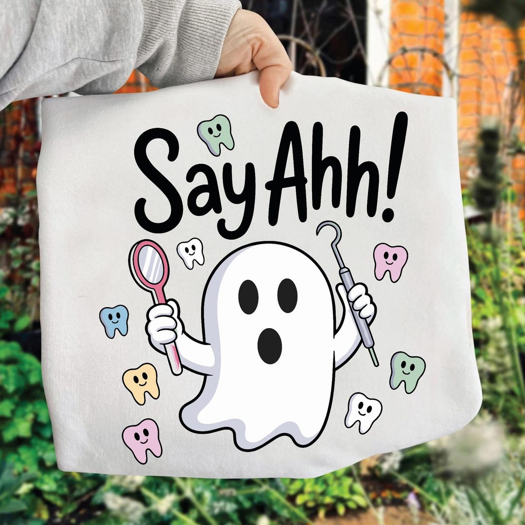 Dentist Ghost Halloween Svg Png, Funny Tooth Doctor Graphic (digital ...