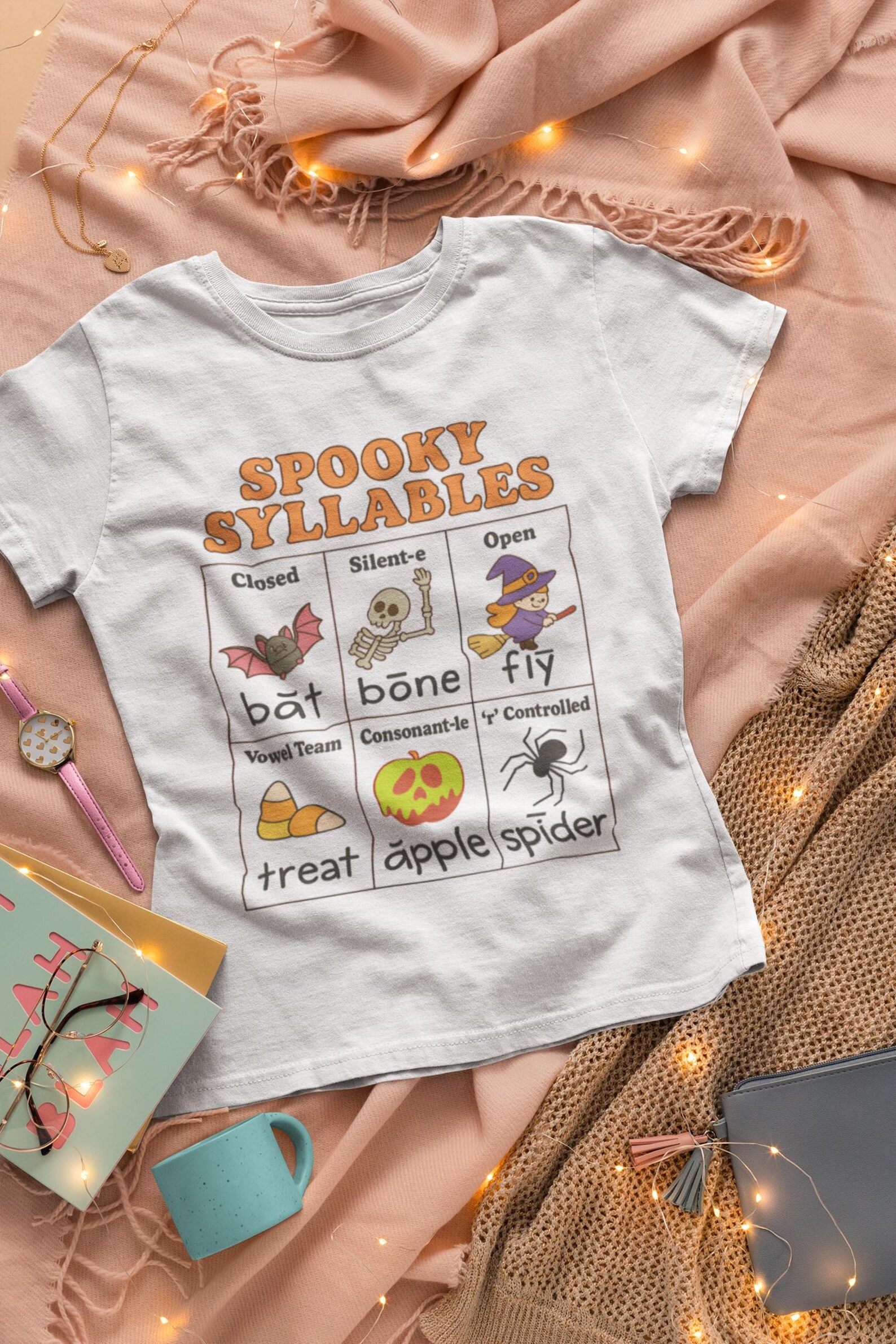 Spooky Syllables Phonics Poster: Halloween Classroom Decor (SVG, PNG ...