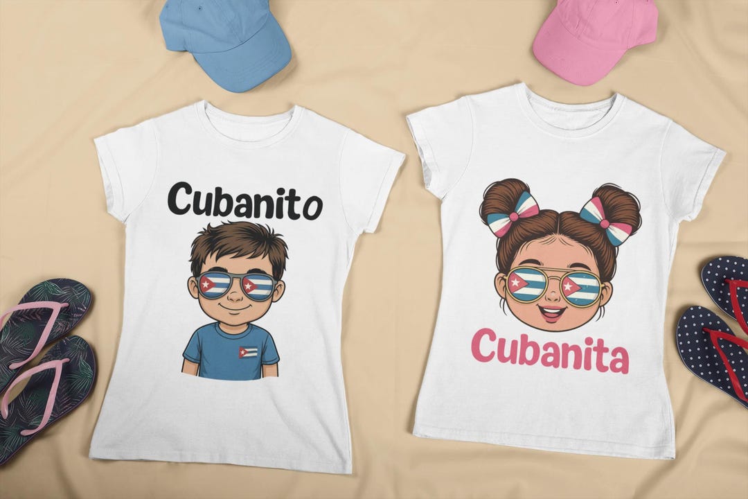 Cubanito Cubanita SVG PNG, Cuba Flag Kids Clipart for Cricut - Etsy