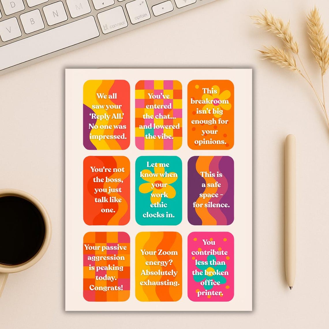 Funny Coworker Clapbacks: Passive Aggressive Office Notes (printable ...
