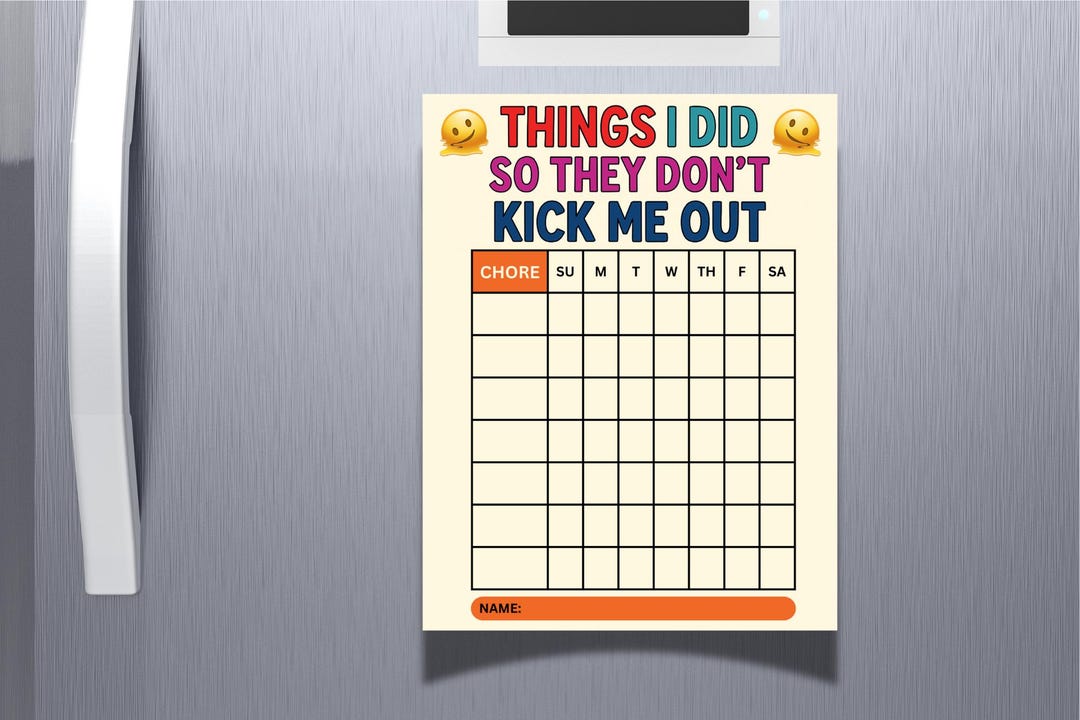 NEW! Funny Chore Chart Bundle for Kids and Teens | Editable Printable ...