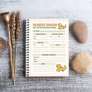 NEW! Bearded Dragon Pet Sitter Printable Kit – Care Sheets, Routine ...