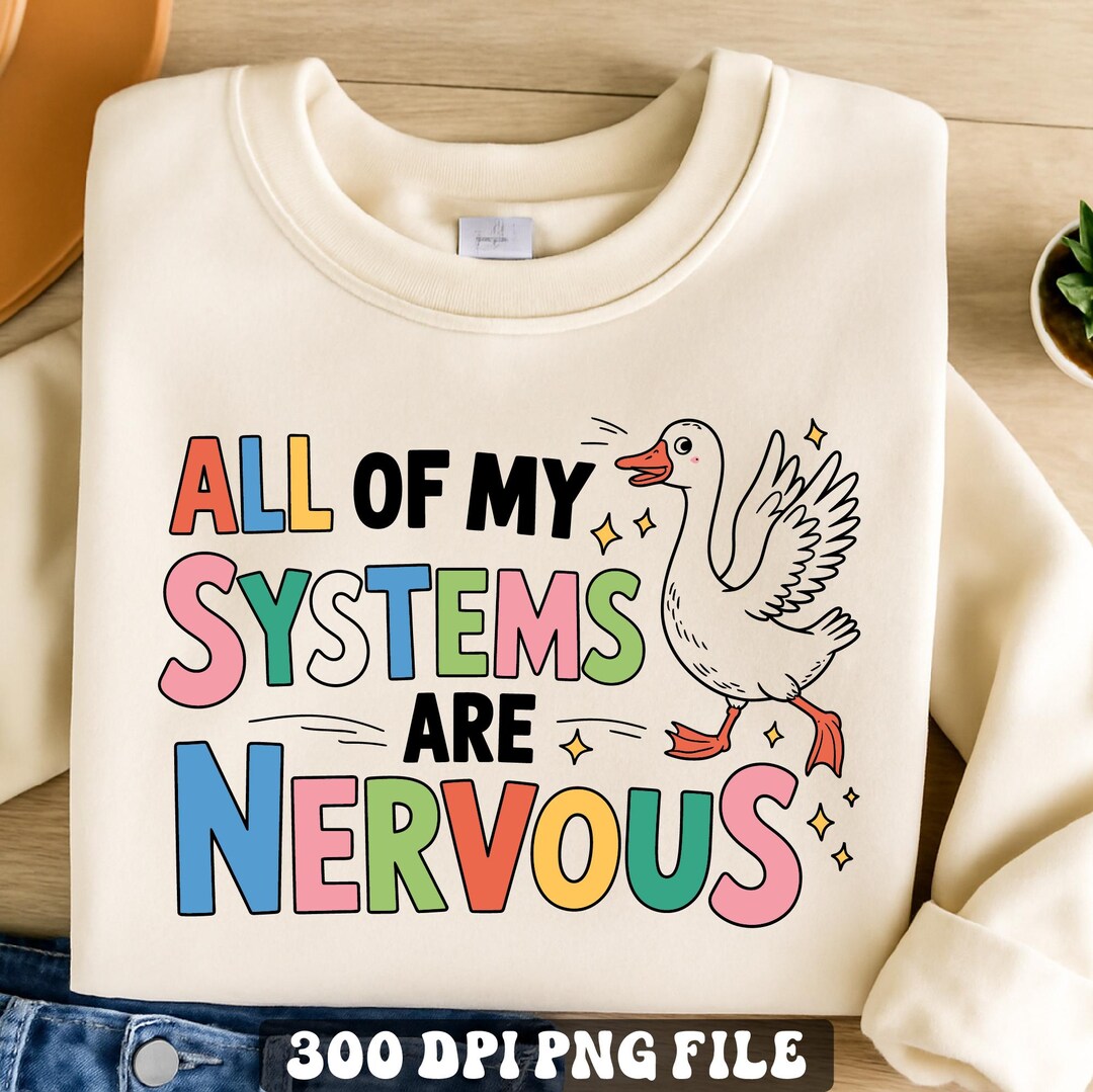 Funny Anxious Goose PNG: Mental Health Clipart (digital Download - Etsy