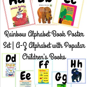 Rainbow Alphabet Book Poster Set | A-Z Alphabet With Popular Children's ...