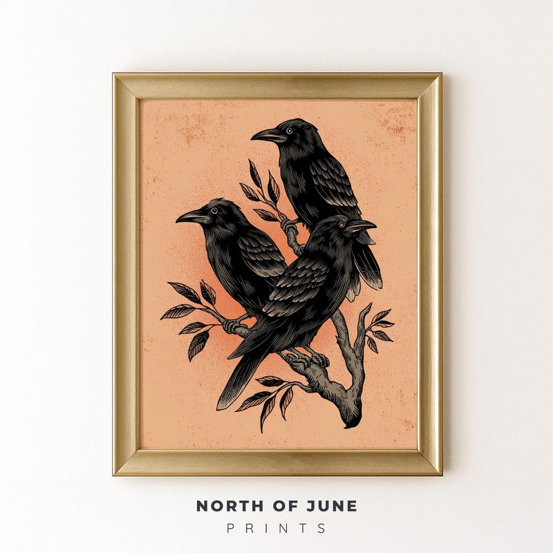 Three Crows - Etsy