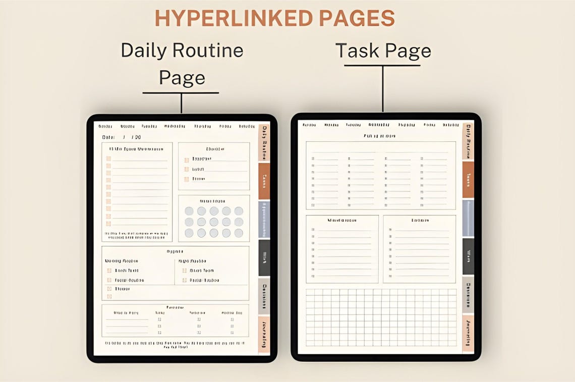 ADHD Digital Planner, Undated Digital Planner, iPad Planner, Goodnotes ...