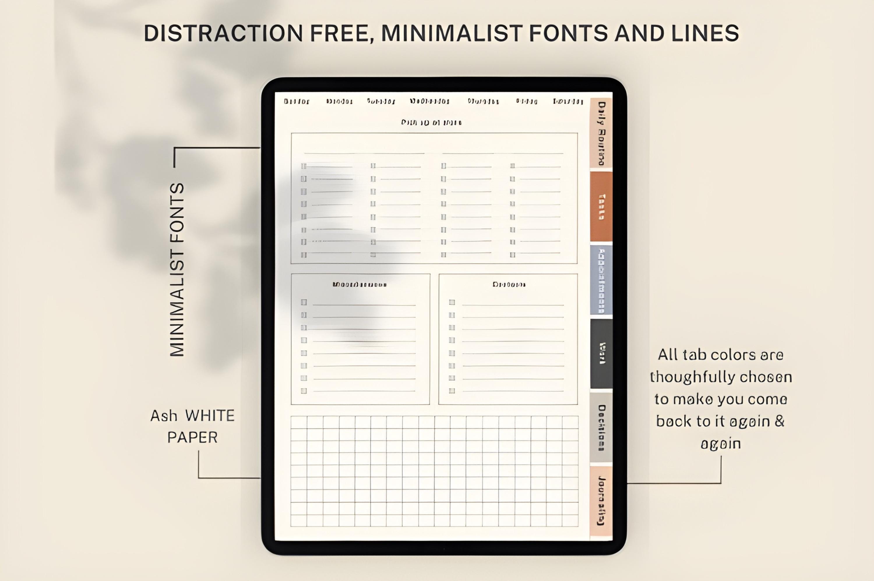 ADHD Digital Planner, Undated Digital Planner, iPad Planner, Goodnotes ...