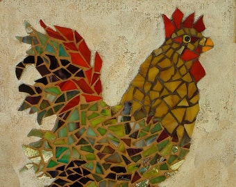 Mosaic chickens | Etsy