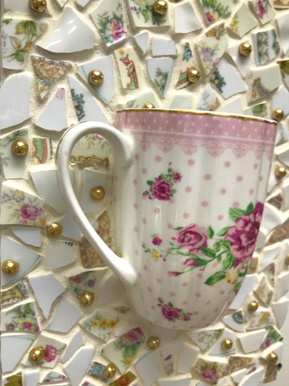 Mosaic Tea Cup Wall Planter - Etsy