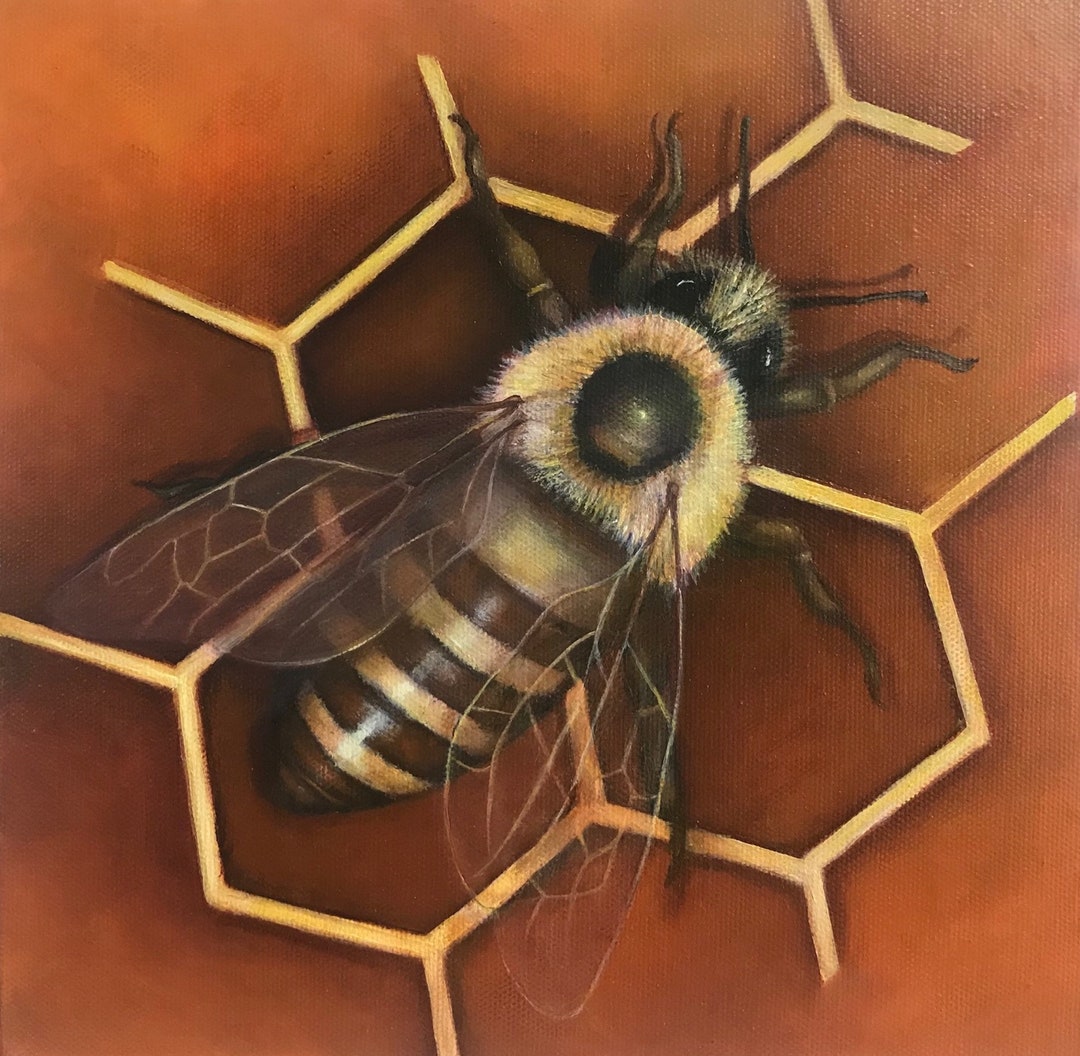Honey Bee Oil Painting SOLD, Let Me Create One for You! - Etsy
