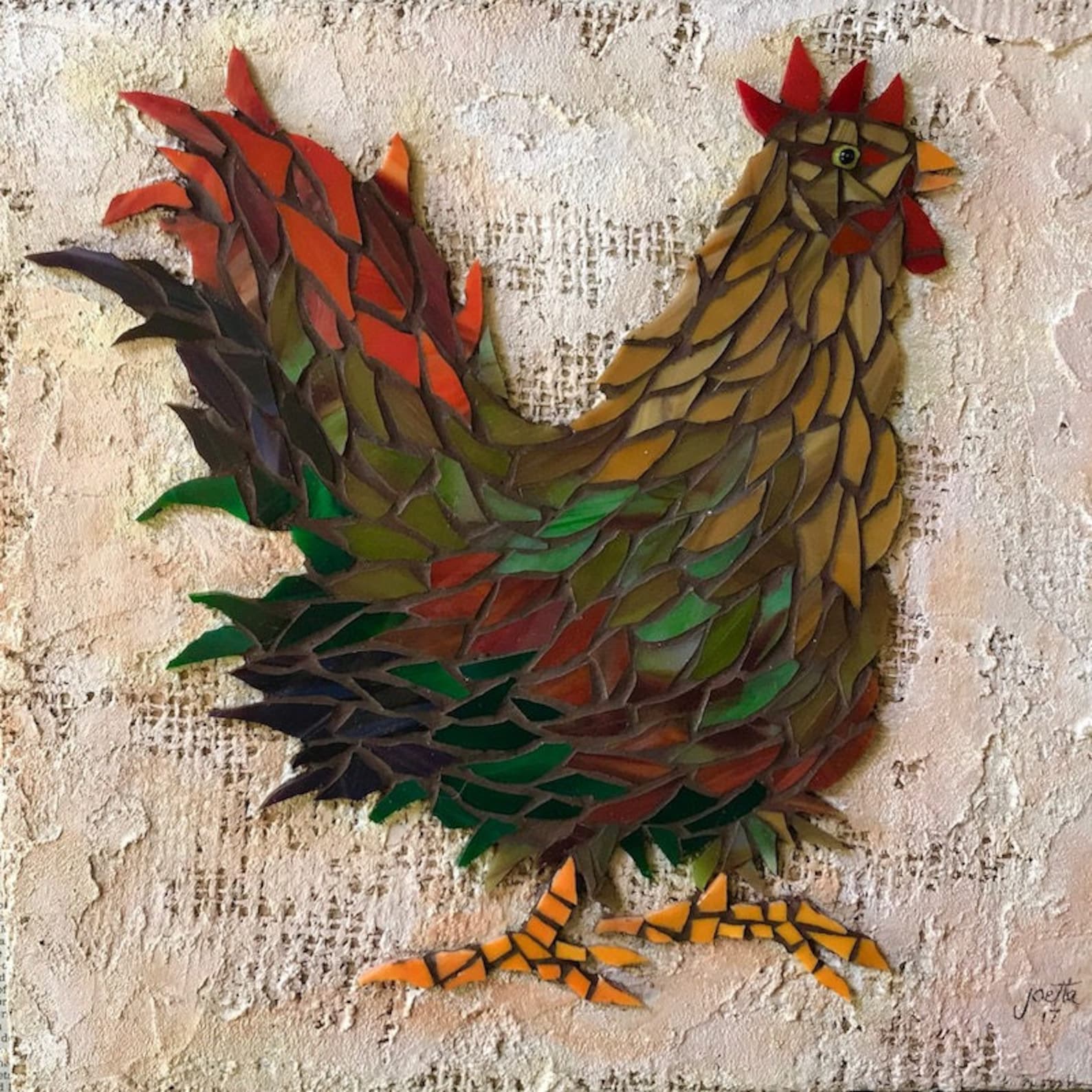 Mosaic Chickens & Roosters-custom Order - Etsy