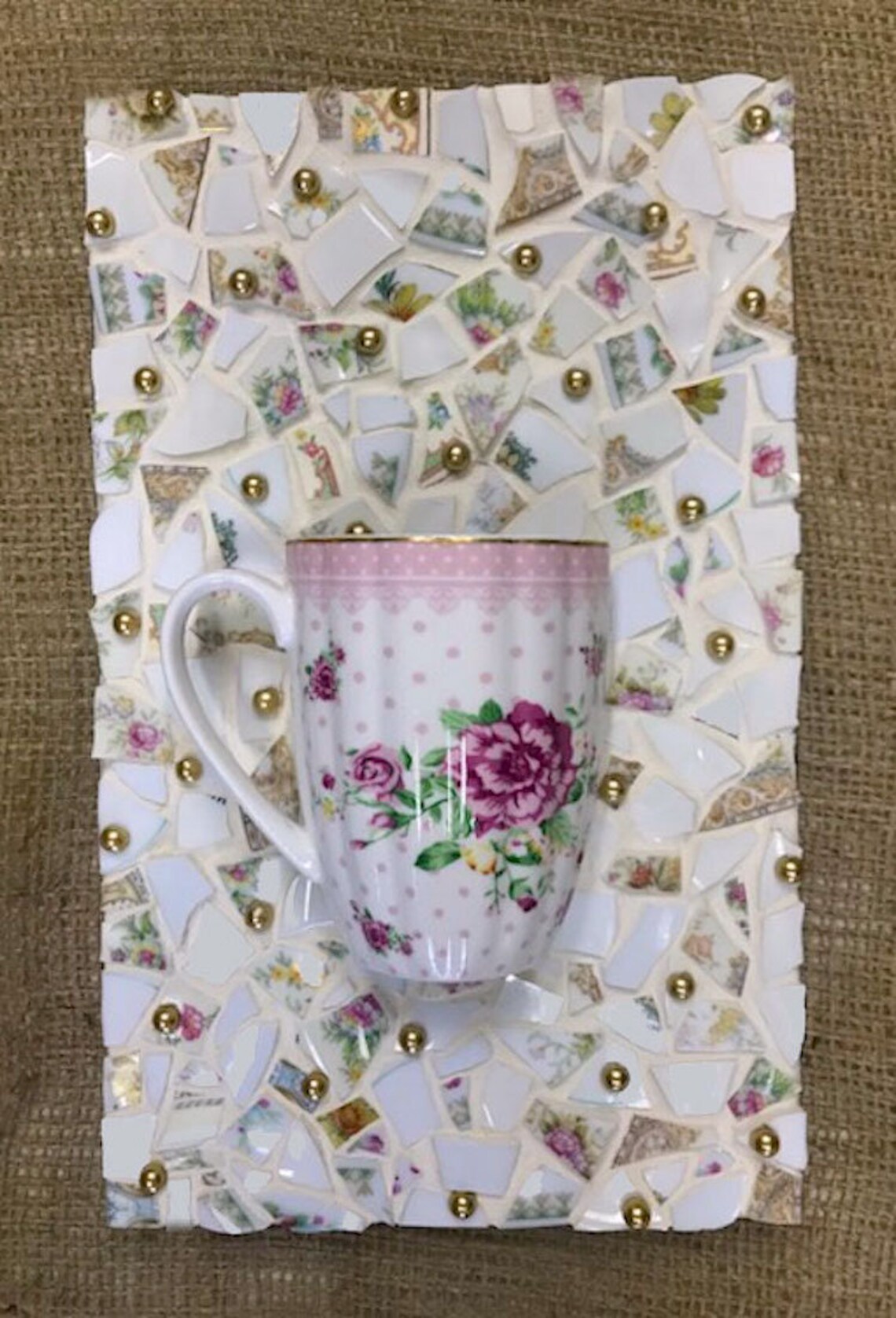 Mosaic Tea Cup Wall Planter - Etsy