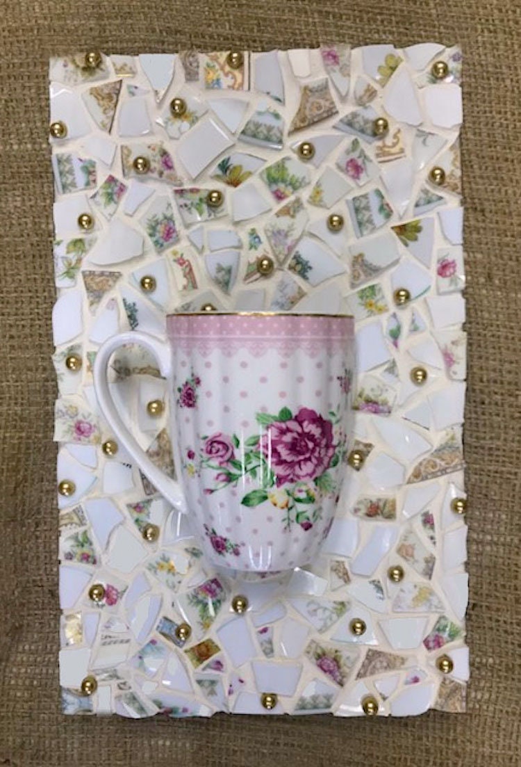 Mosaic Tea Cup Wall Planter - Etsy