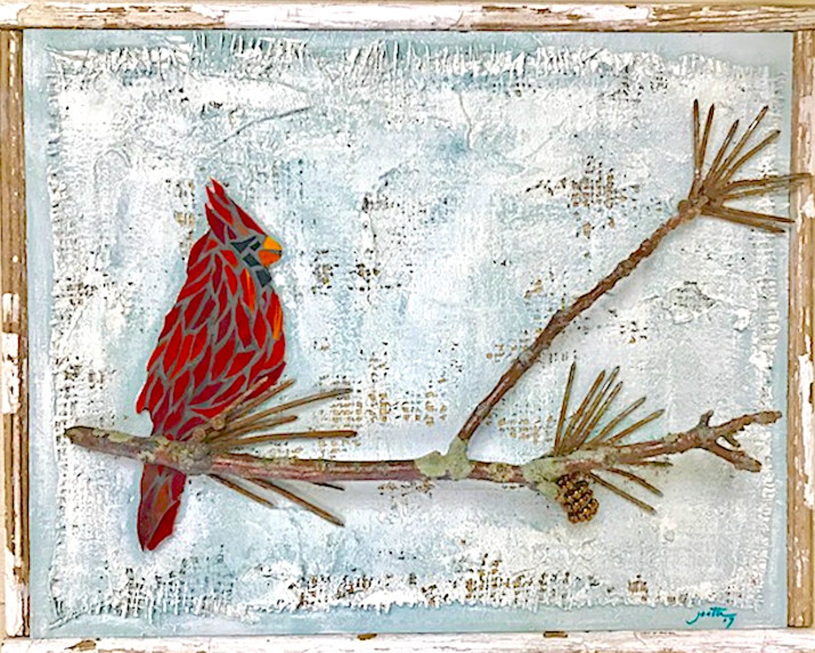Holiday Cardinal Mosaic-sold, Let Me Make One for You! - Etsy