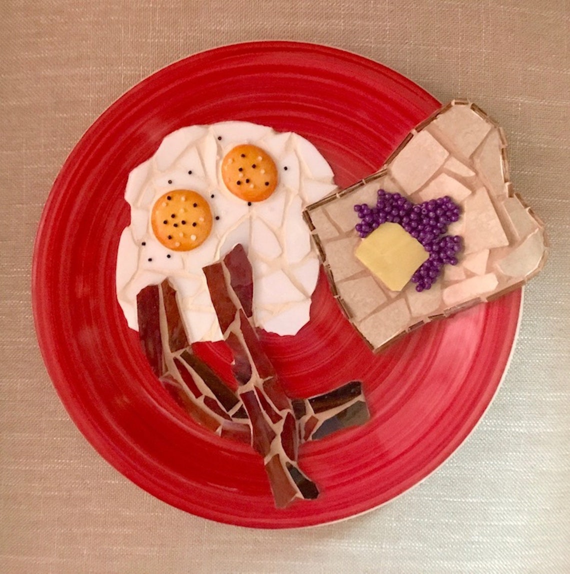 Mosaic Food Art - Etsy