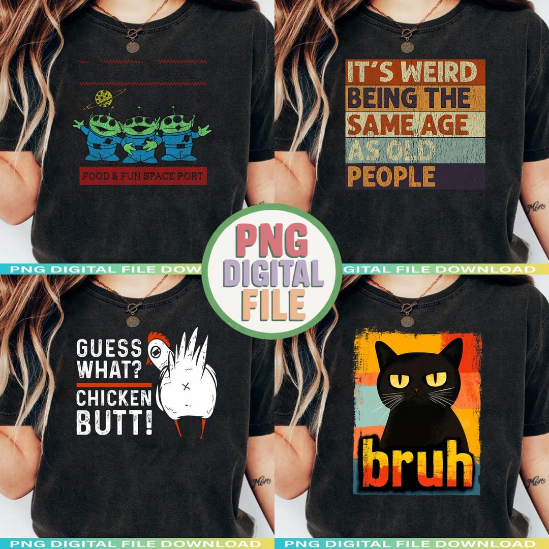 Disney Pizza Planet Alien Meme, Bruh Cat Graphic PNG, Old People ...