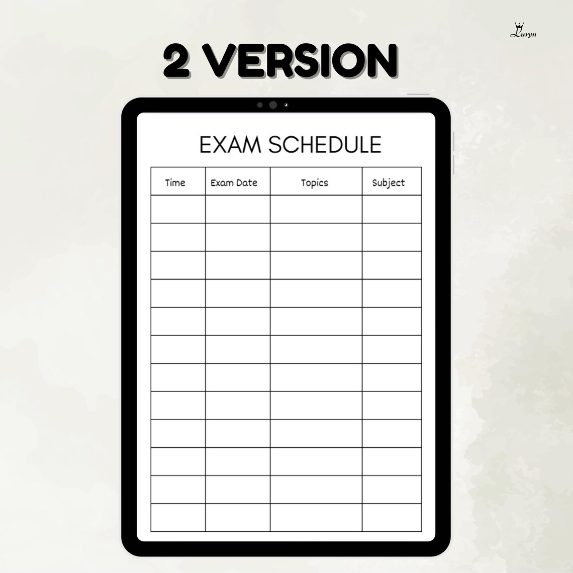 Digital Exam Schedule | Printable Test Planner for Students | Study ...