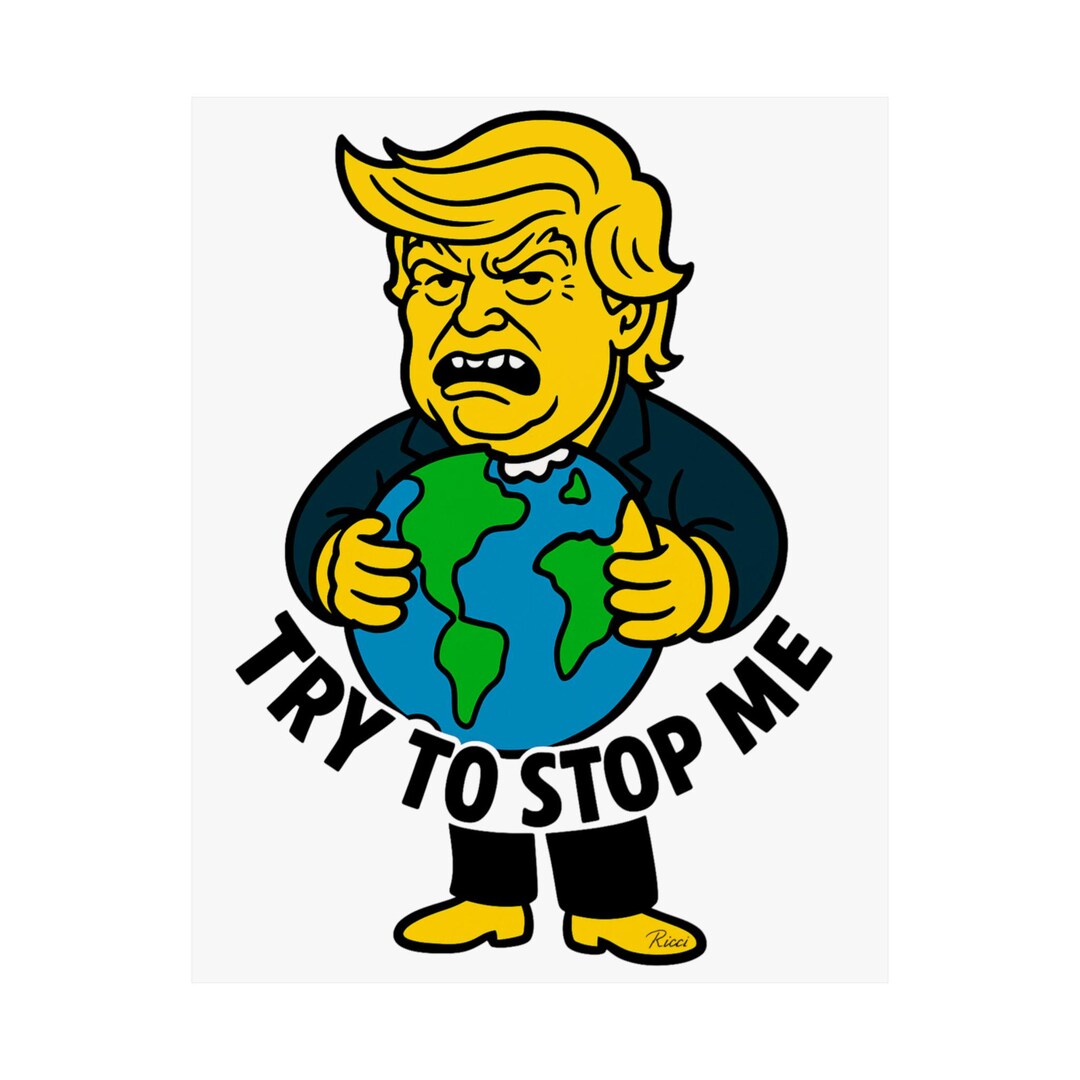 TRY to STOP ME Retro Simpsons Inspired Poster, Nostalgic Wall Art ...