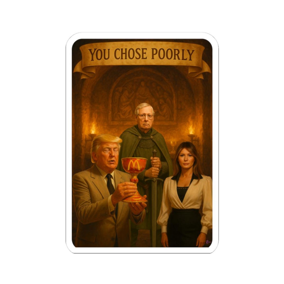 YOU CHOSE POORLY Humorous Kiss-cut Indiana Jones Stickers, Funny Laptop ...
