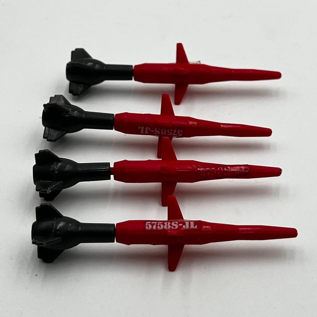 GI Joe Missile Launcher Pac/rat Missiles X 4 1983 Vintage Hasbro 3.75 ...