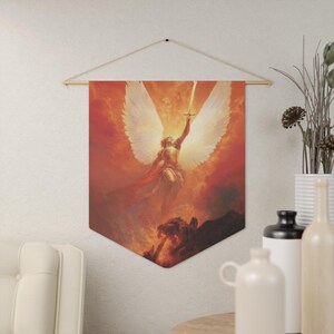 Saint Michael the Archangel Pennant / Banner / Wall Hanging - Prayer ...