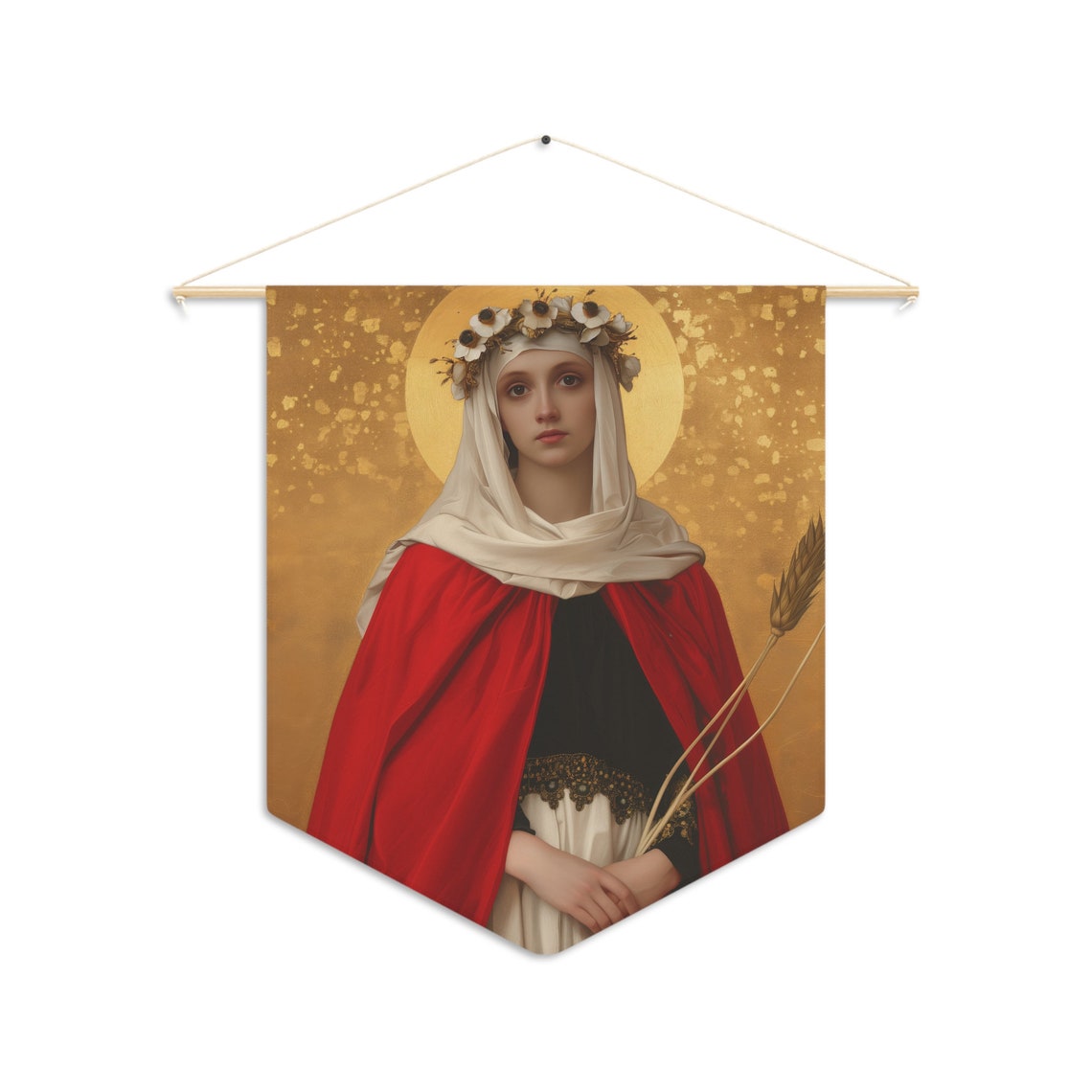 Saint Solange of Bourges Wall Banner / Wall Hanging - Prayer Room Art ...