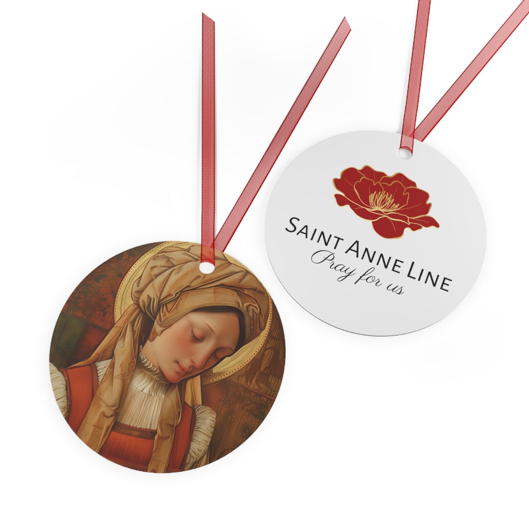 Saint Anne Line Metal Ornament - Religious Holiday Christmas Ornament ...