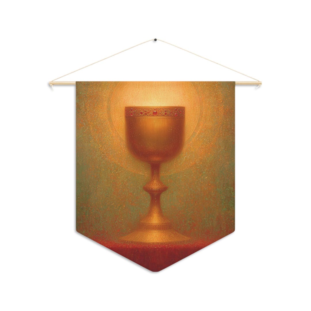 Chalice of the Lamb, Light of the World - the Holy Grail Wall Banner ...