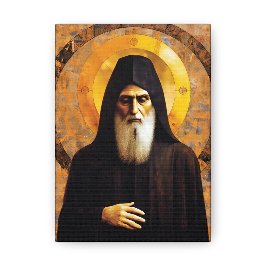 Saint Charbel Makhlouf Canvas Print - Multiple Sizes - Catholic Home ...