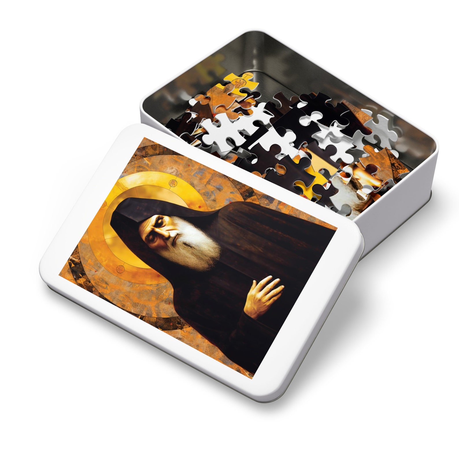 Saint Charbel Makhlouf - Puzzle and Keepsake Tin - Religious Jigsaw ...