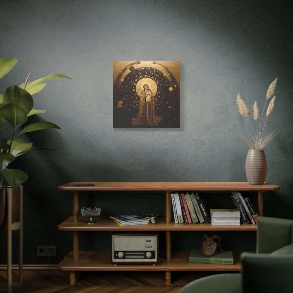 The Golden Mary - Mary the Blessed Virgin - Gallery Wrapped Canvas ...