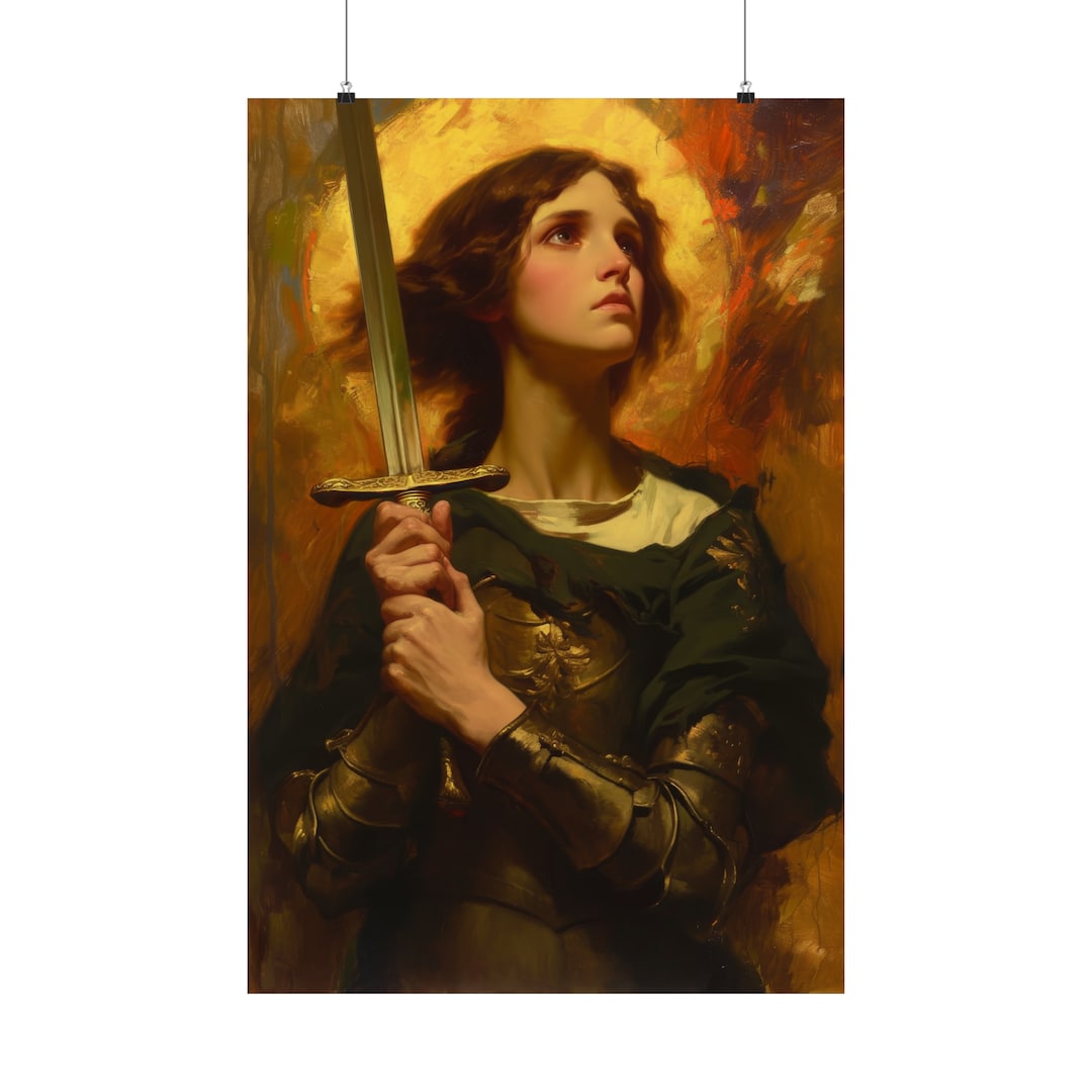 Portrait of Saint Joan of Arc Print - Sanctified Souls Print - Multiple ...