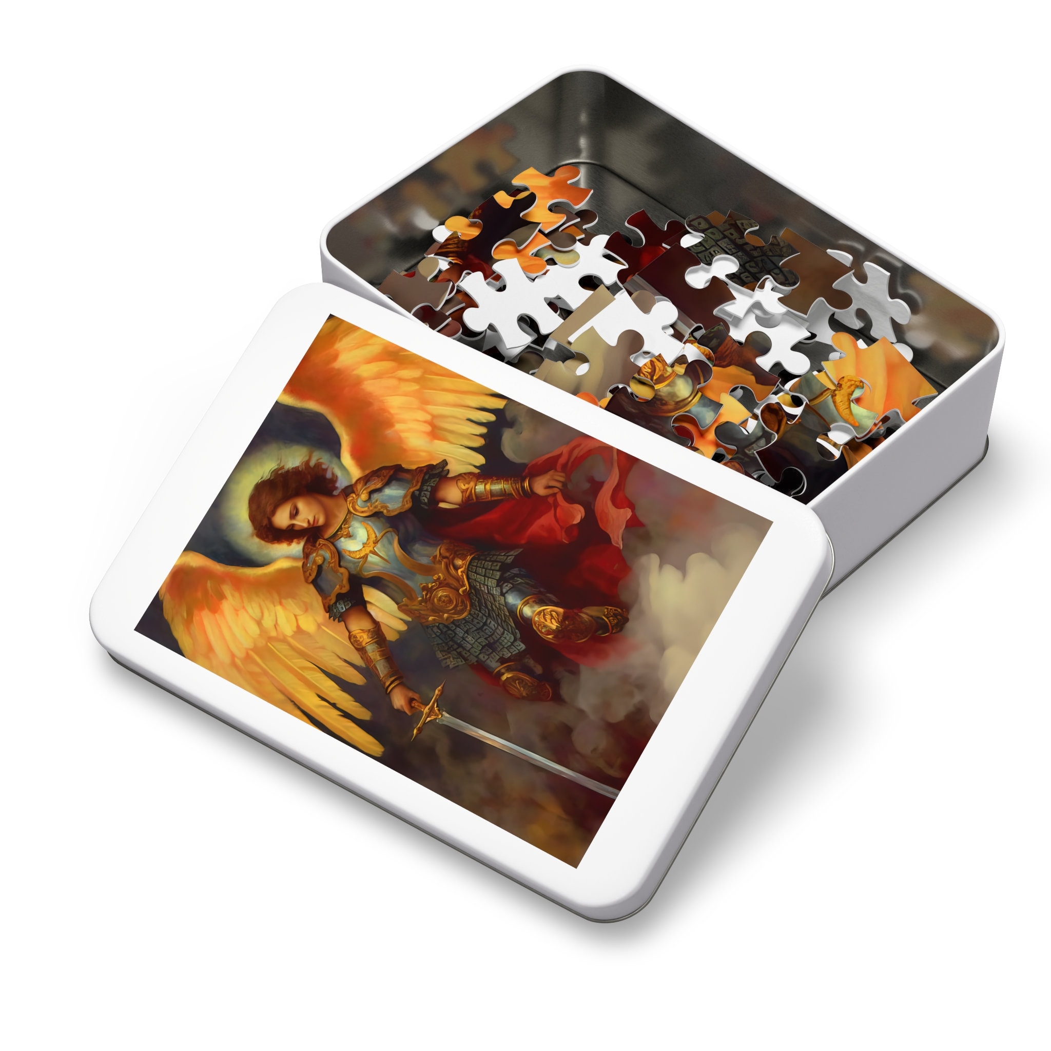 Saint Michael the Archangel - Puzzle and Keepsake Tin - Religious ...