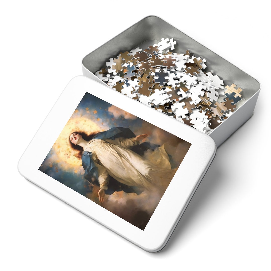 The Assumption of Mary Puzzle and Keepsake Tin Religious Jigsaw Puzzle ...