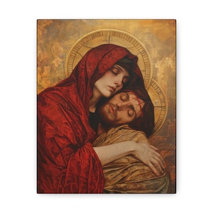 Eternal Sorrow - Mary's Mourning Beneath the Cross - Gallery Wrapped ...