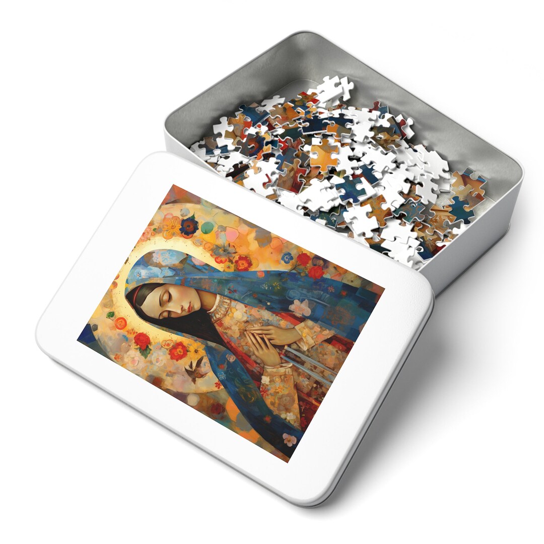 Mary's Silent Blessing - Puzzle and Keepsake Tin - Religious Jigsaw ...