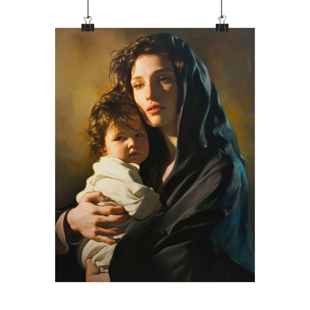 A Mother's Gentle Embrace - Mary and the Christ Child - Sanctified ...
