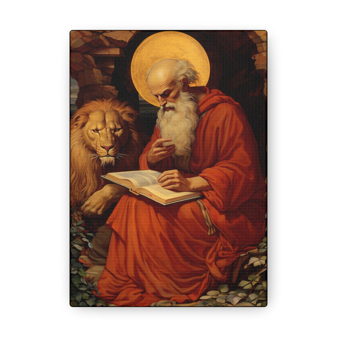 Saint Jerome - Gallery Wrapped Canvas - Sanctified Souls Print ...